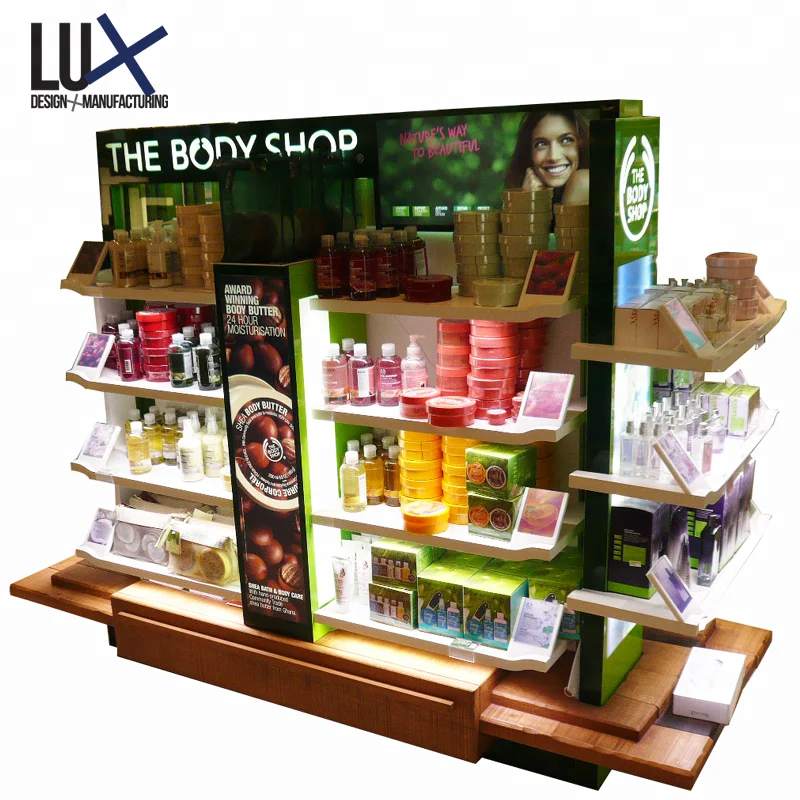 LUX Custom Wooden Gondola Display Shelf Rack for Retail Store - Multi ...
