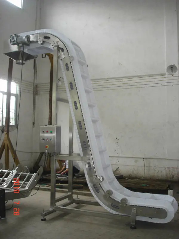 Inclined Plastic Belt Conveyor For Multihead Weigher - Buy Inclined ...