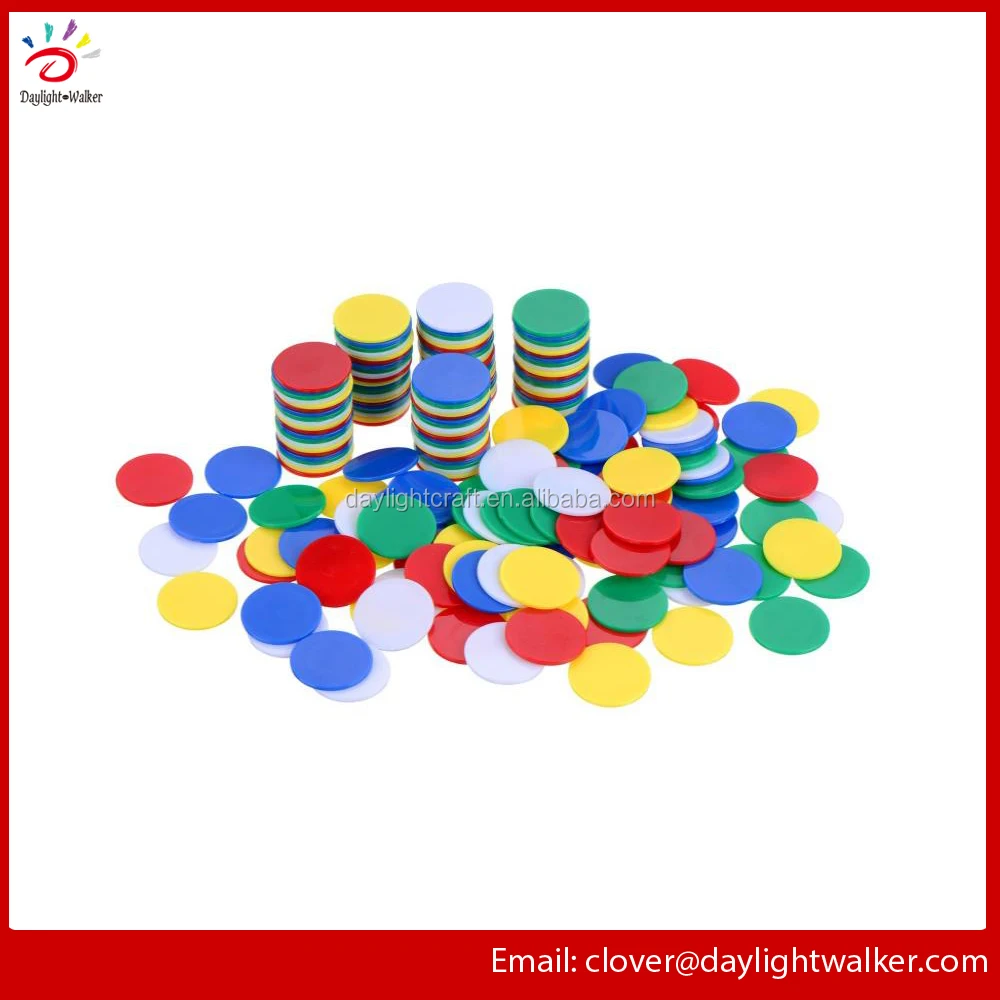 Colored Plastic Counters Counting Chips Bingo Markers With Storage Bag ...