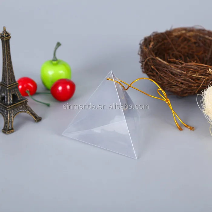 Pvc Transparent Clear Waterproofing Plastic Pyramid Gift Box Packaging ...