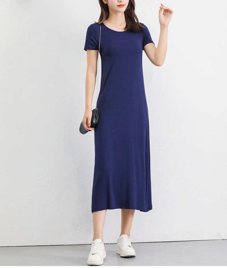 Women Casual Basic Modal Dress - Buy Simple Casual Dress,Elegant Casual ...