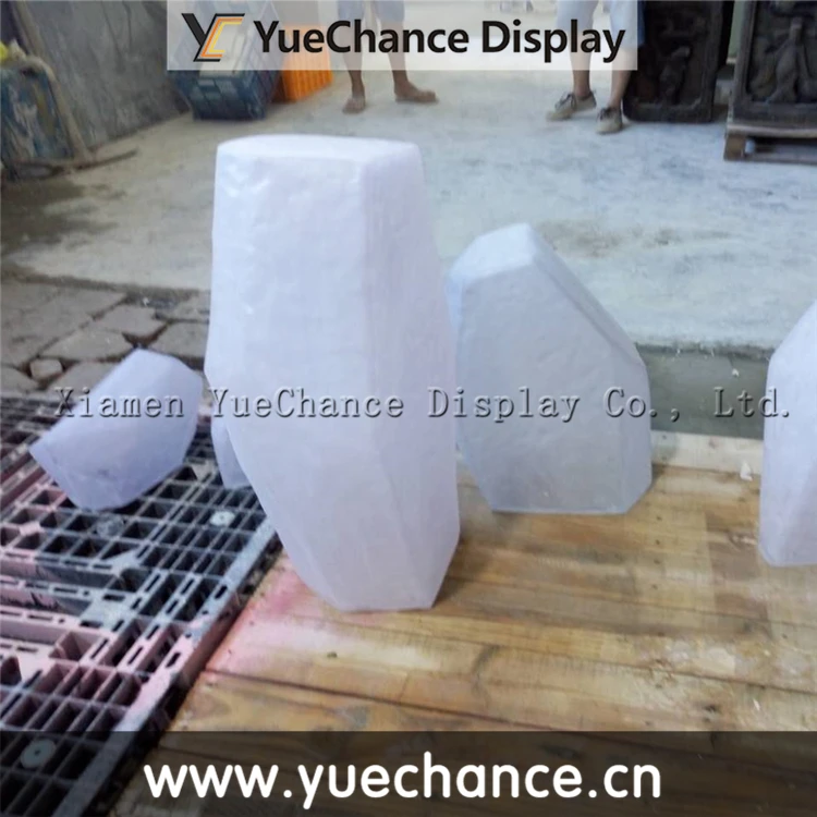 White Window Display Fake Resin Ice Block - Perfect for Holidays