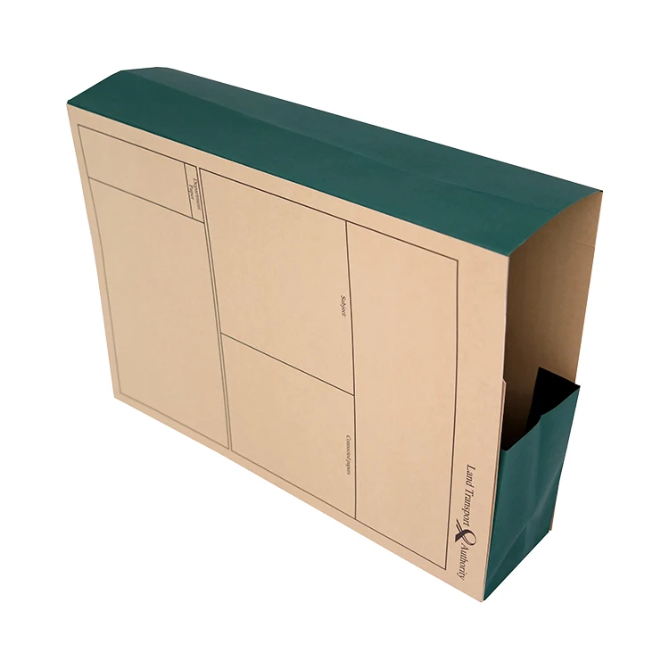 Custom Offset Printing Expandable Manila Folders with Green Tape