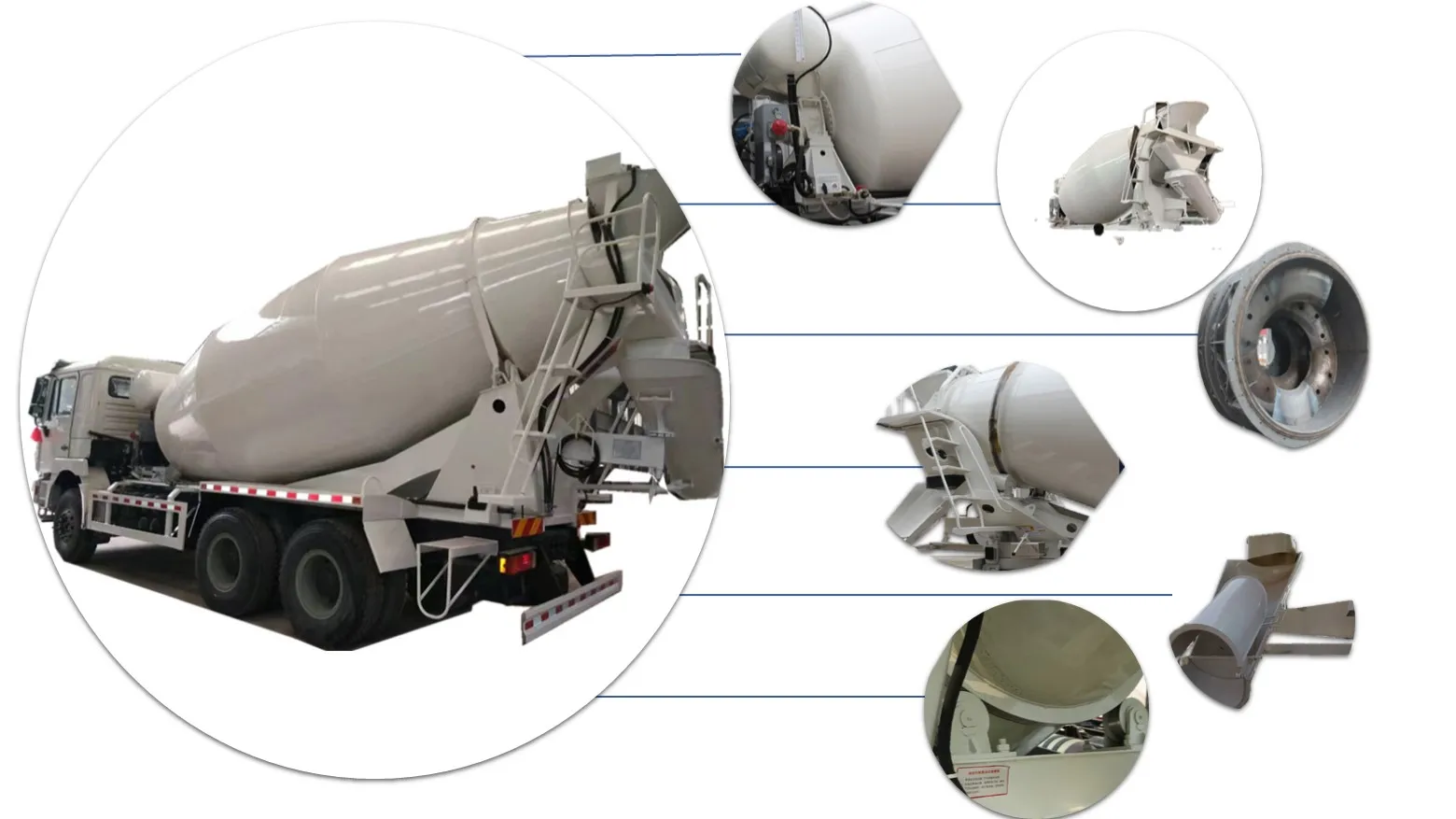 Top Quality Newest 13ton Axles 6mm Thickness Drum Wall Concrete Mixer ...