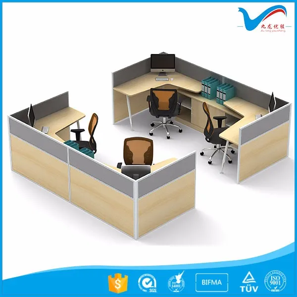 Madera Muebles Modulares De Oficina De Trabajo Para 4 Persona Cubículos 301-20-2sf - Buy Muebles ...
