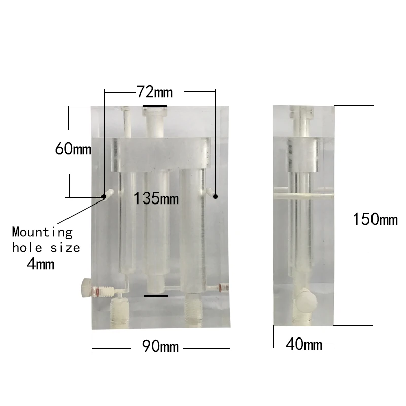 Acrylic Accessories Flow Chamber - Ideal for Sensor Installation