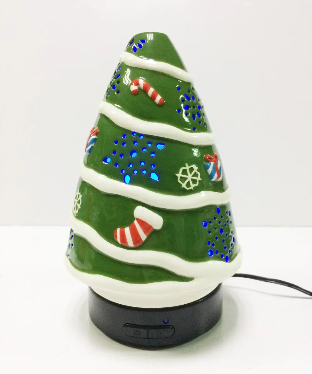 Christmas Tree Ceramic Aroma Diffuser - 100ml Mini Humidifier