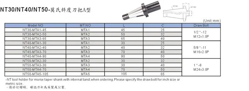 Cnc Mta Nt30/40/50 Morse Taper Holder From China Manufacturer - Buy ...