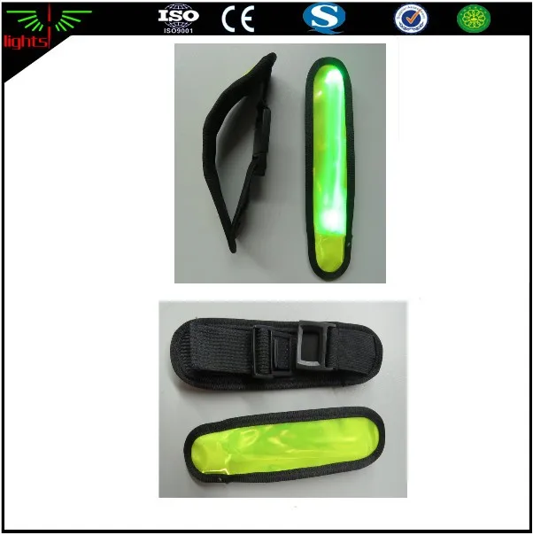 Reflective Flashing Elastic Adjustable LED Glow Armband Wrist Ankle ...