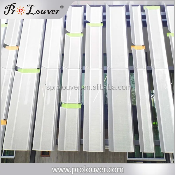 Aluminum 85R Roll Formed Panel Louver for Solar Control