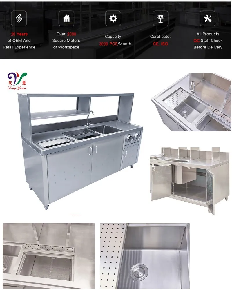 Custom Made Stainless Steel Bubble Tea Counter Manufacturer
