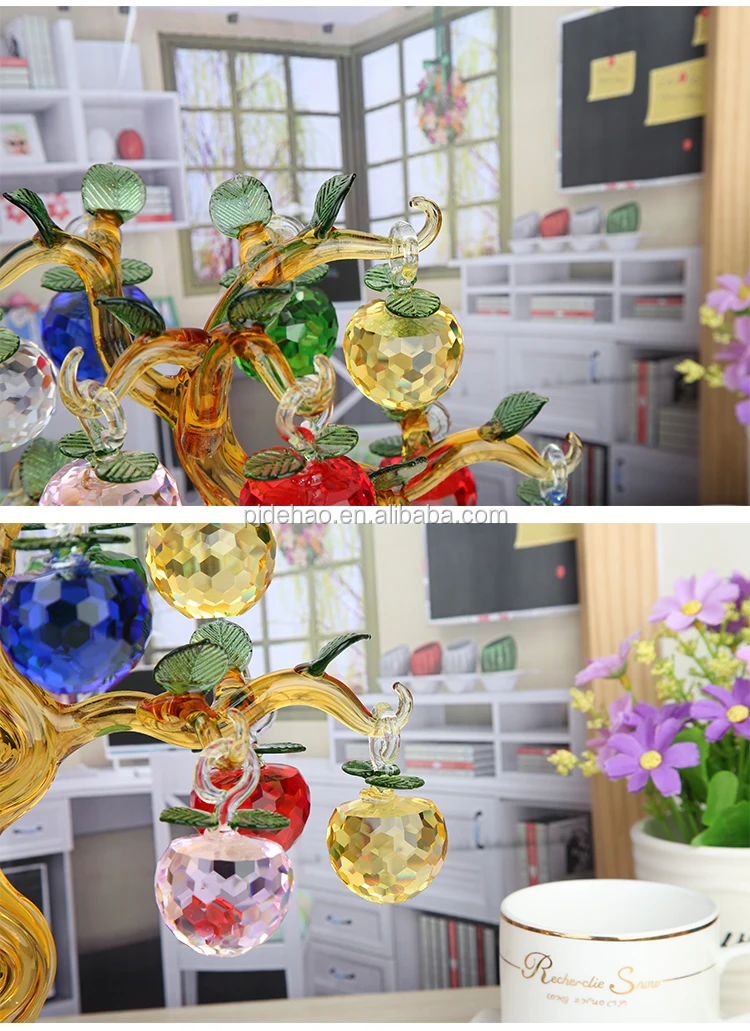 Cheap Crystal Apple Tree with Personalized Logo for Wedding Favor
