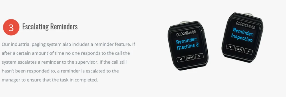 MMCALL Industrial Paging System Call button Pager Wrist Watch pager ...