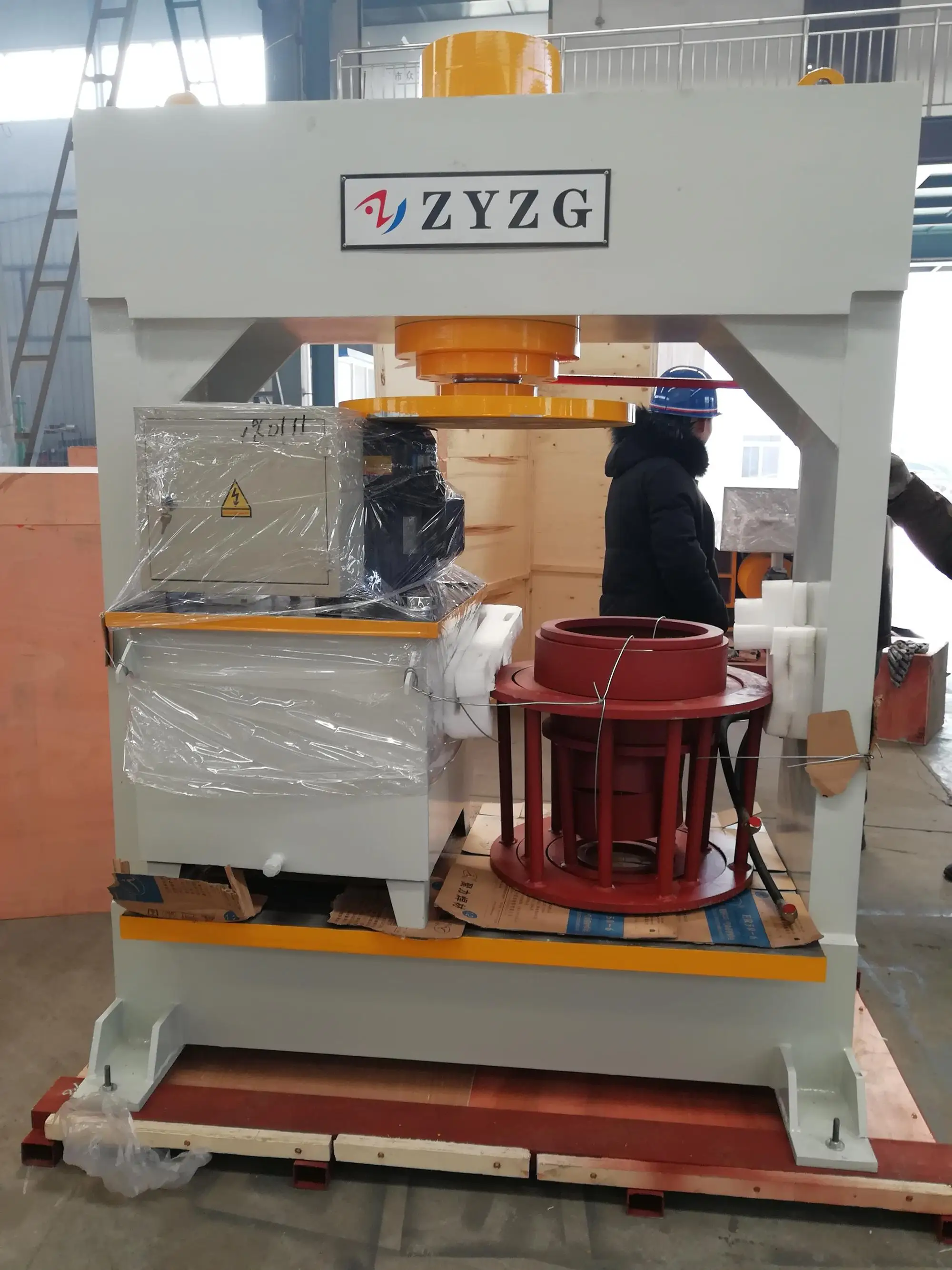 TP 100ton 120ton Hydraulic Forklift Tire Press Machine