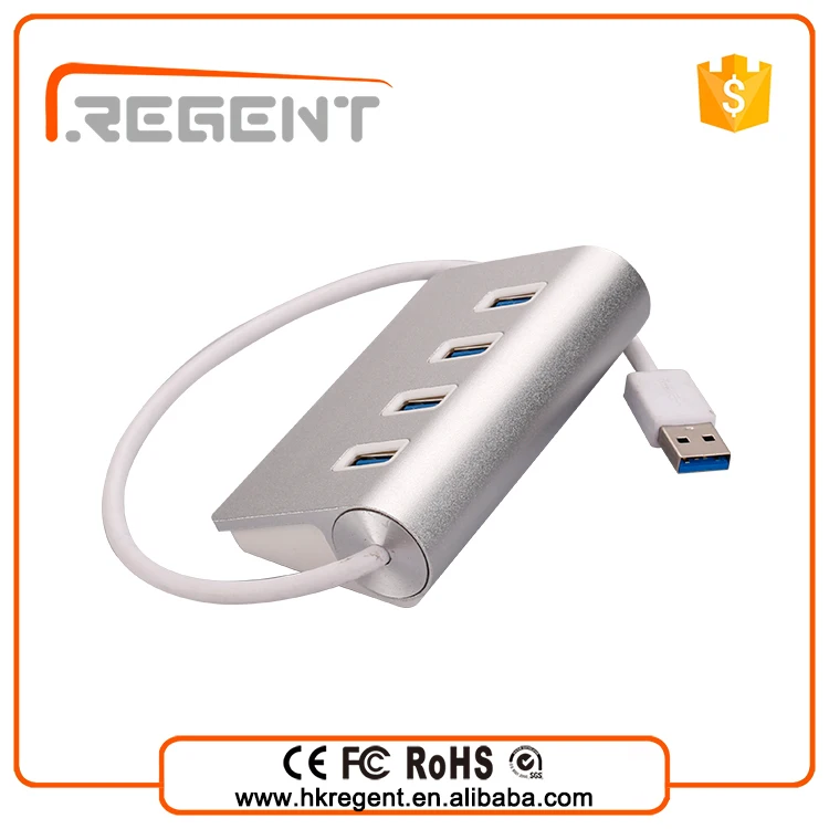 Super Fast Reversible Aluminium 4 Port USB Hub - USB 3.0