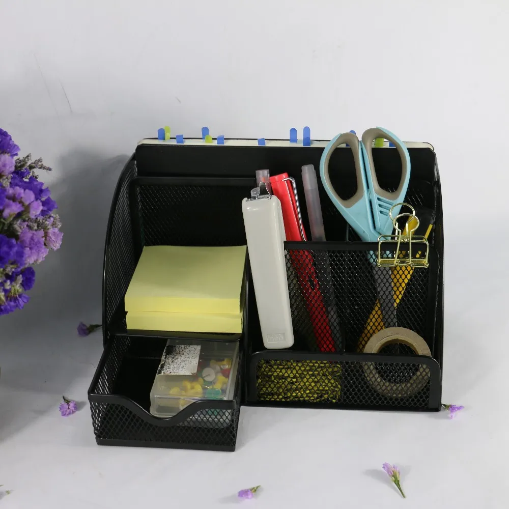 Wideny Office Free Sample Factory Metal Mesh Desk Table Pen Pencil ...