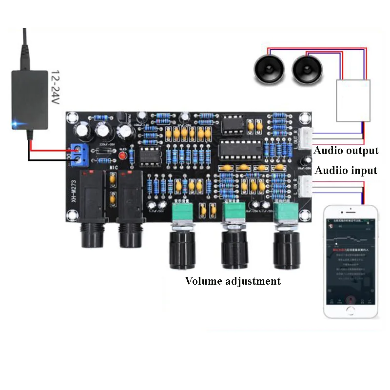 XH-M273 Digital Microphone Amplifiers Board with Reverb
