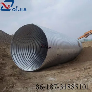 Flanged Nestable Steel Pipe As The Road Culvert,Corrugated Steel Road ...