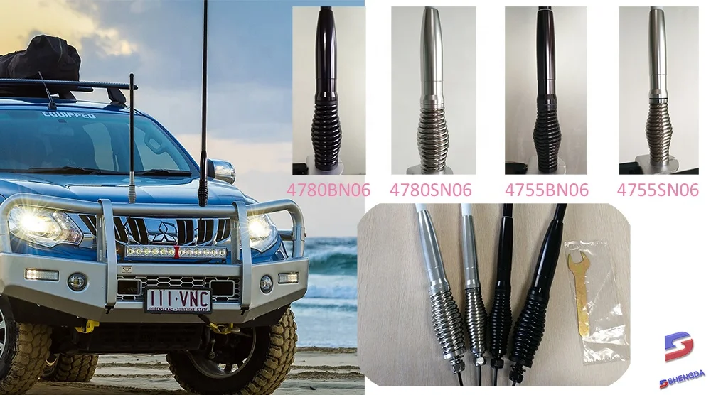 4x4 Off Road Antenna Vhf Uhf V/u 4g Fiberglass Whip Mobile Antenna ...