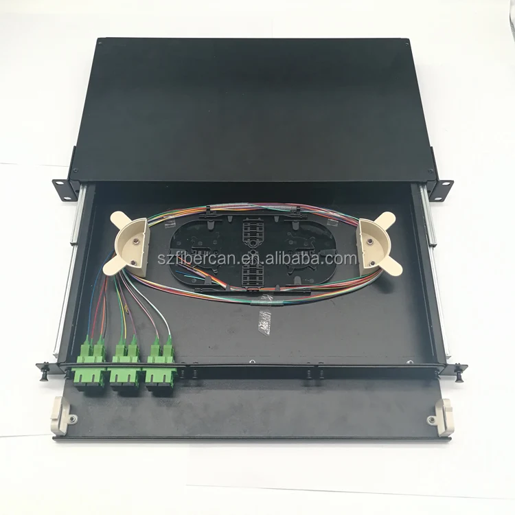 1u Sliding Optical Distribution Frame (odf) 24/12/8 Port Fiber Optic ...