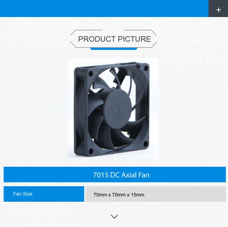 12 Volt Dc Fan 70x70x15 Computer Fan 3 Inch Cooling Fan Silent 70mm ...