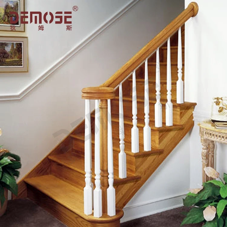 Varnished Round Wood Stair Railings - Buy Teak Wood Handrails,Round ...