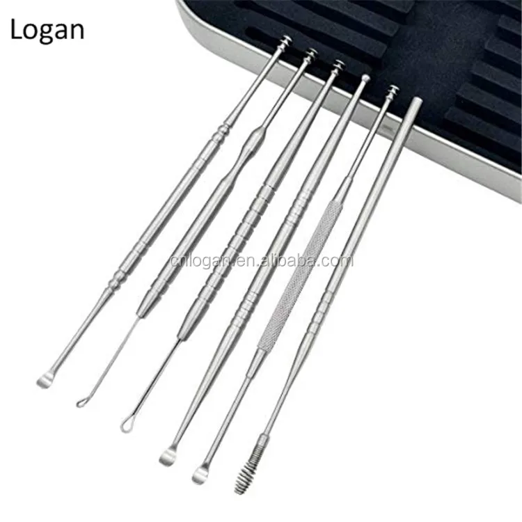 High Quality Stainless Steel Ear Cleaning Tools Kit 6 In 1 Earwax ...