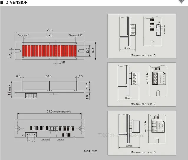 Taidacent LED Bar Graph Voltmeter - Measure Energy Signals