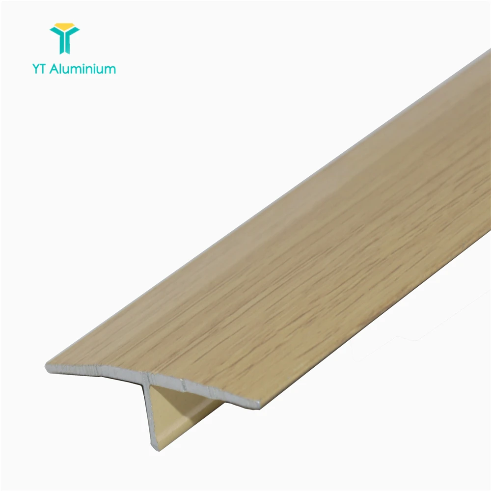 T-strip Trim Aluminium Woodlike Threshold 26mm For Floor Divider Strip ...