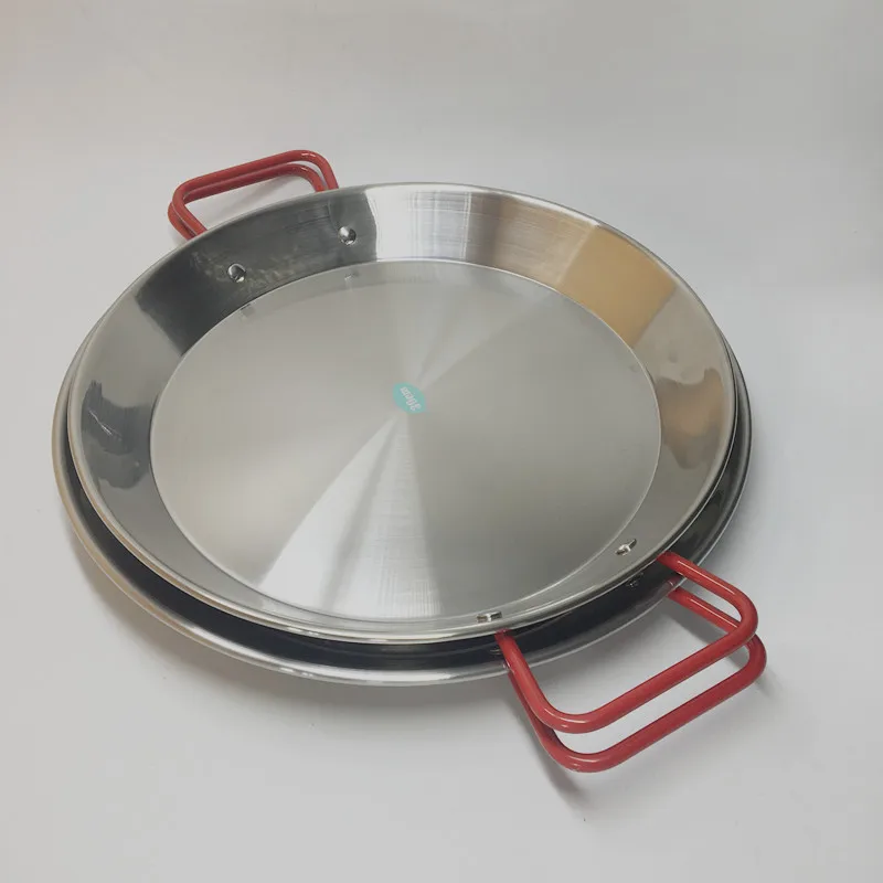 High Quality Cookware Set Stainless Steel Flat Pan With Red Double ...