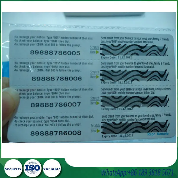 Anti-counterfeiting Peel Off Lottery Ticket Pull Tabs Lottery Card ...