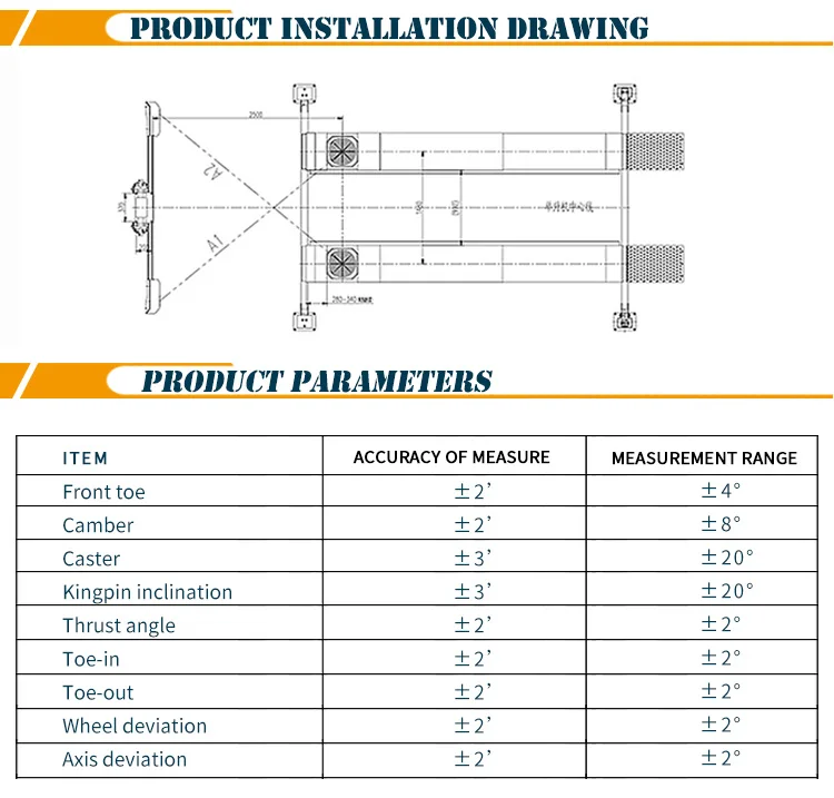 Popular aligner machine / 3D wheel alignment /four post car lift use ...