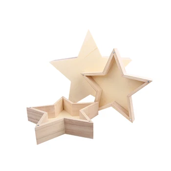 Custom Vintage Burning Color Star Shaped Wood Gift Box - Buy Vintage ...