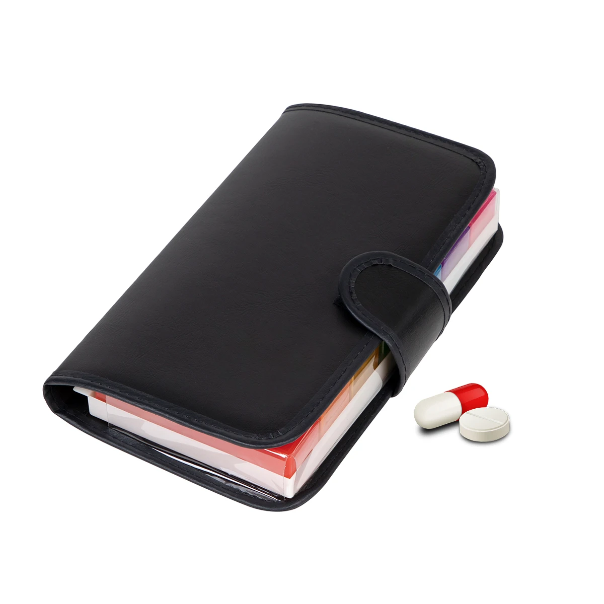 PU Note Monthly Reminder Pill Box Organizer For Purse| Alibaba.com