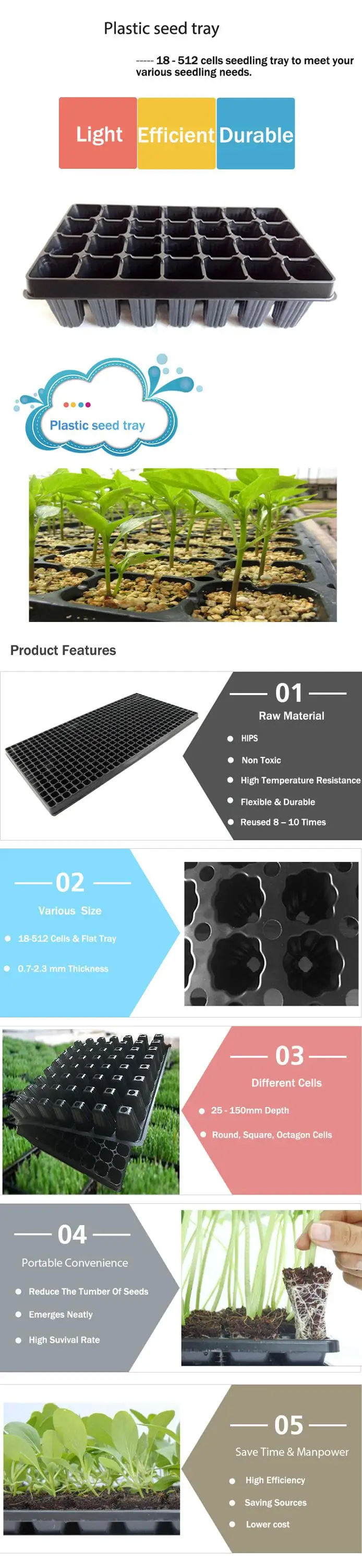 105 Cell Plastic Seedling Trays For Nursery And Plants - Buy Seedling ...