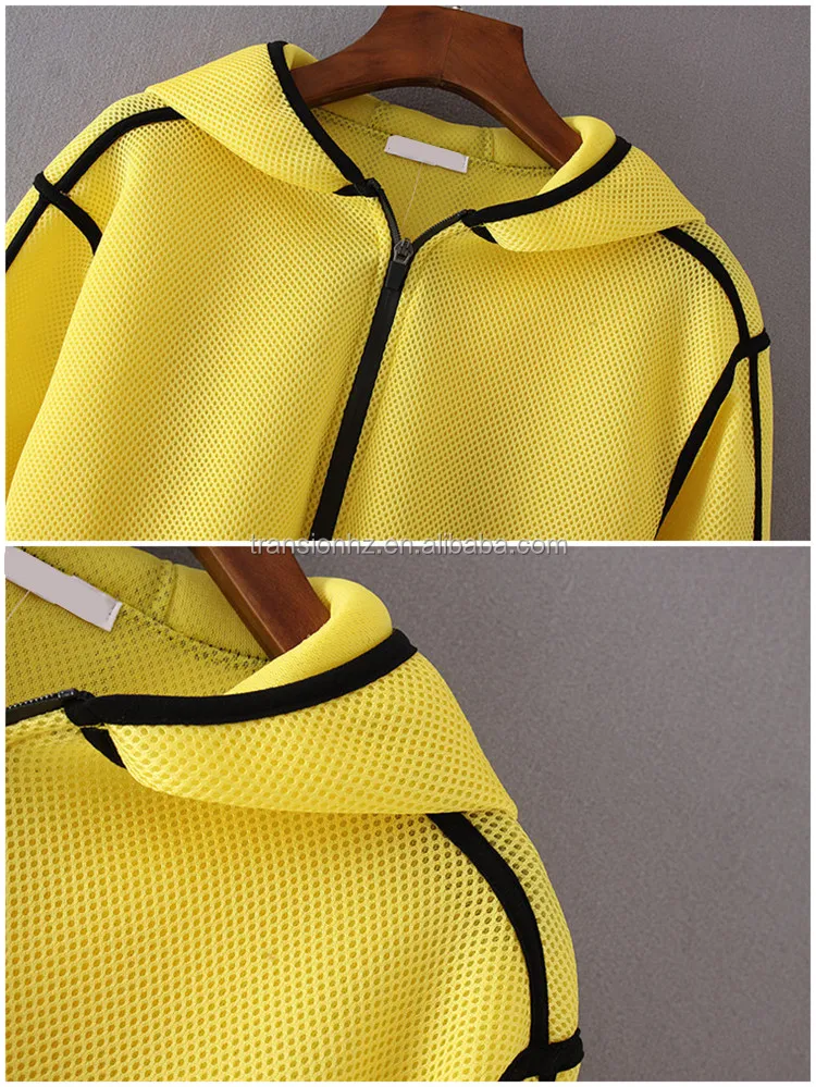New Spring Summer Ladies Mesh Jacket Women Casual Clothing With Hood ...