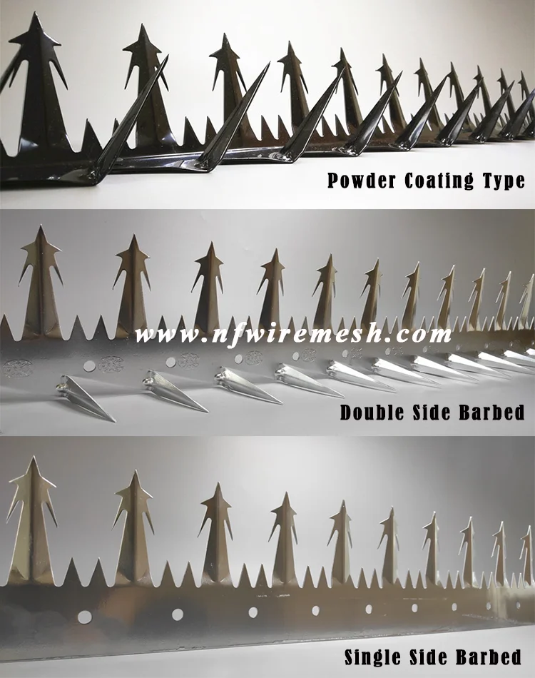 Galvanized Steel Spike - Anti Climb Wall Spikes by Nianfa