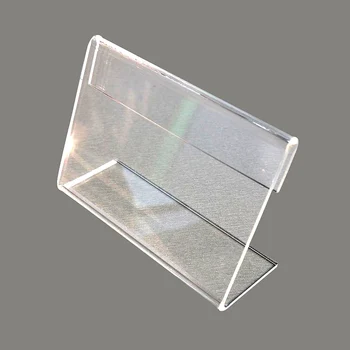 Landscape Plexiglass Name Card Holder Perspex Leaflet Display Stands ...