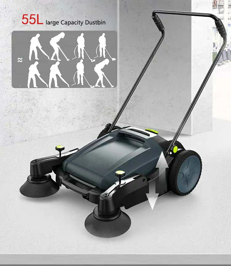 New Design Factory Price Wet Dry Floor Airfield Clean Manual Sweeper ...