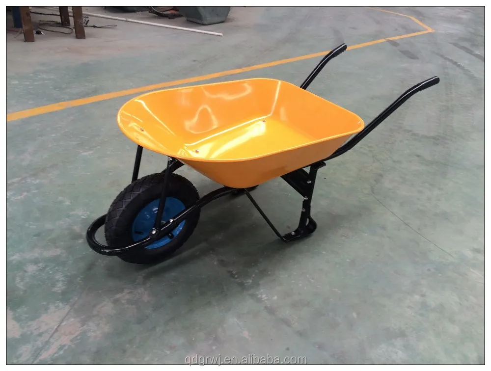 China Construction Industrial Stainless Steel Wheelbarrow WB6414T