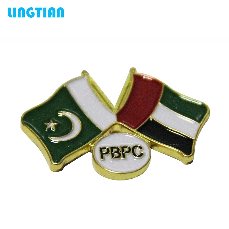 Custom Metal Pakistan Flag Pin Badge - Buy Metal Pakistan Flag Badge ...