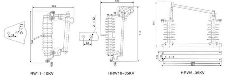 12kv-15kv Cascade Fuse/drop Out Fuse High Voltage Fuse Link - Buy Drop ...