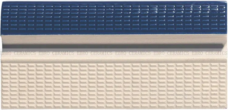 Ebro Ceramic Blue Swimming Pool Edge Finger Grip Tiles