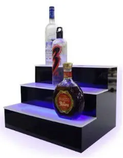 3 Steps Lighted Liquor Bottle Shelf Display - Buy Three Step Lighted ...