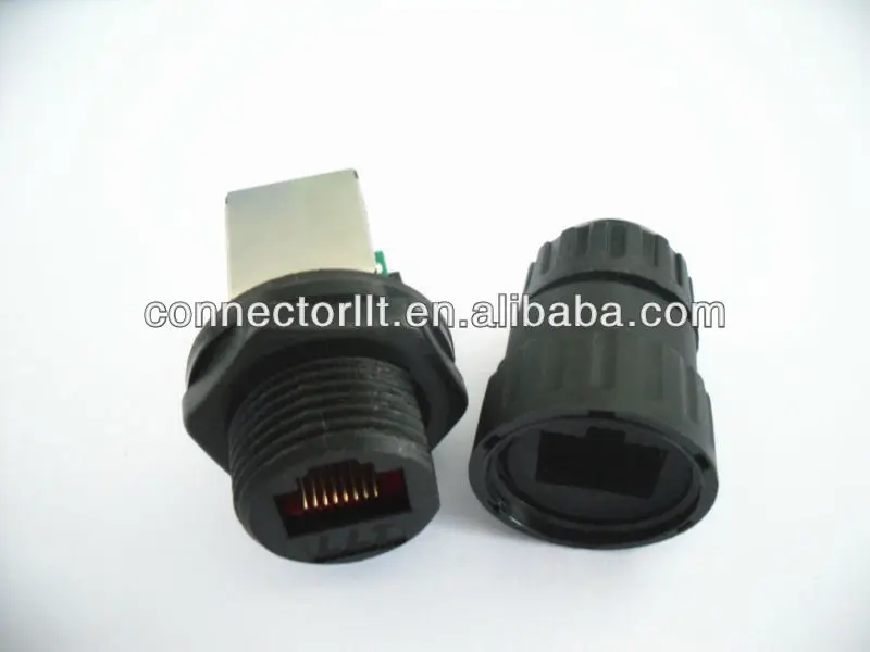Male to Female Waterproof RJ45 Connector - IP68 Protection