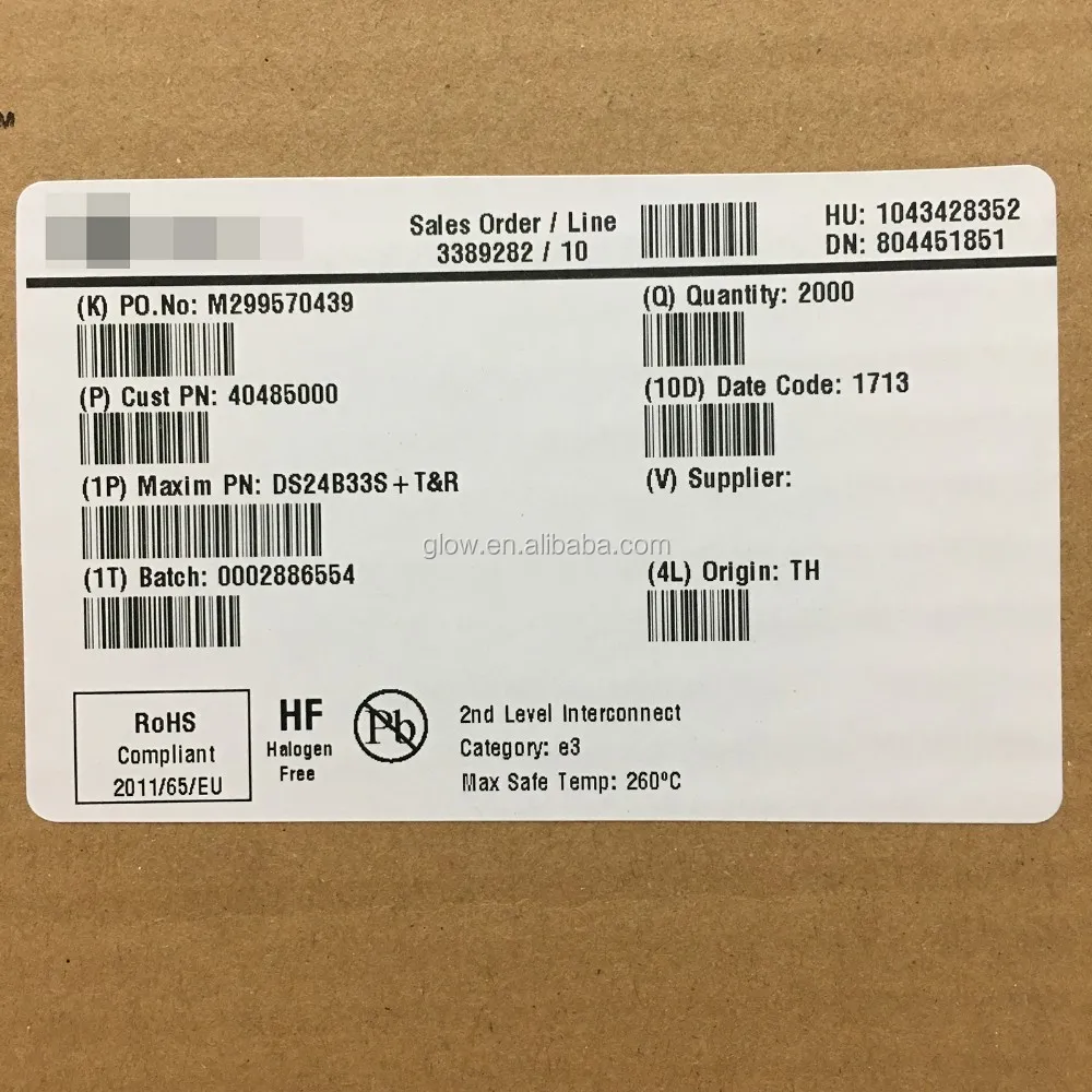 Nuevo Y Original Ds24b33s 1-wire 4kb Eeprom - Buy E-prom De 1 Cable De ...