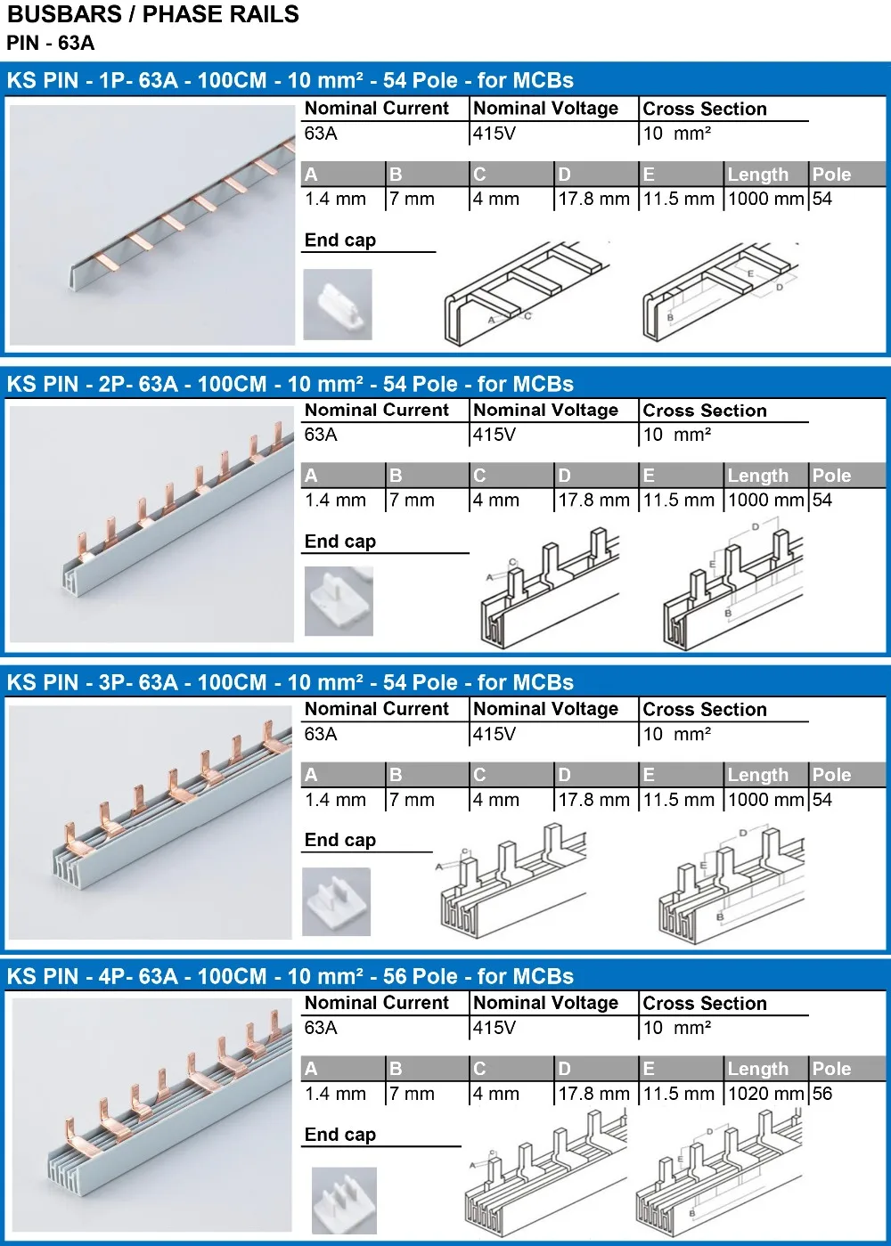 Insulated Comb Bus Bar End Caps - Buy Insulated Bus Bar,Insulated Comb ...