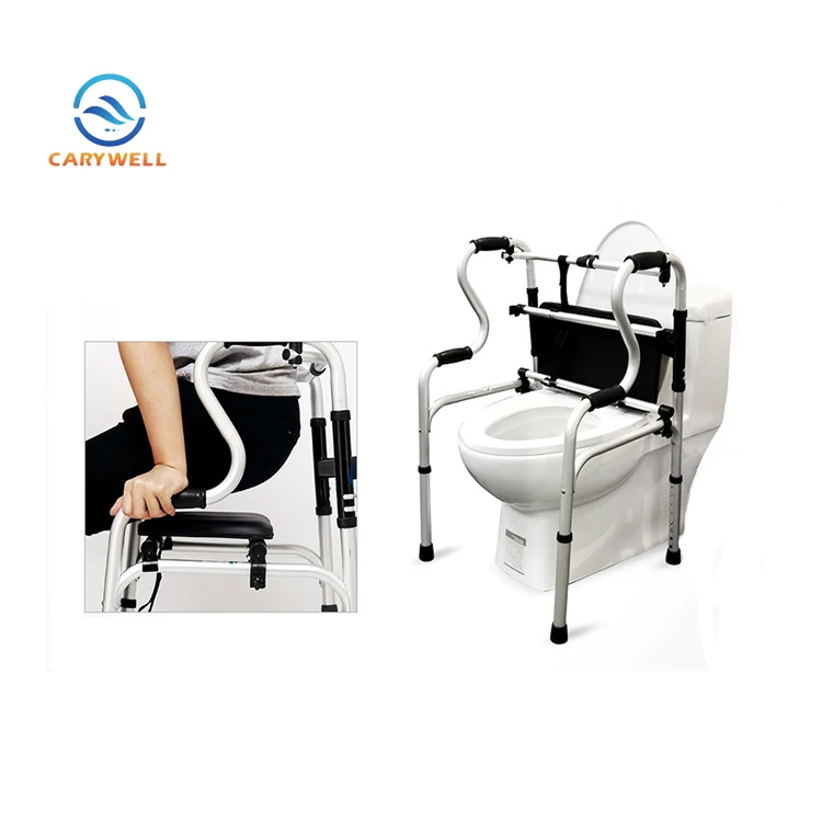 Height Adjustable Frame 4 Leg Walker Folding Walker with Seat