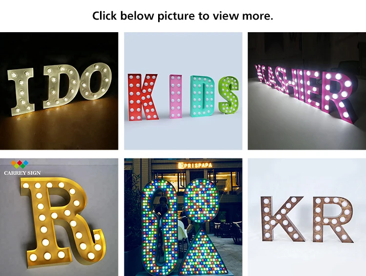 Marquee Light Letters Led Bulb Sign Channel Letter Led Letter Bulb Sign ...