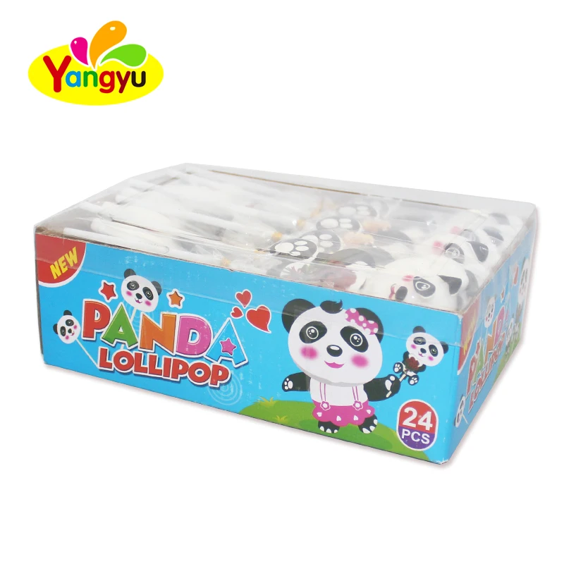 Panda Lollipop Candy – Fruity Multi-Colored Hard Candy Lollipops in Box ...